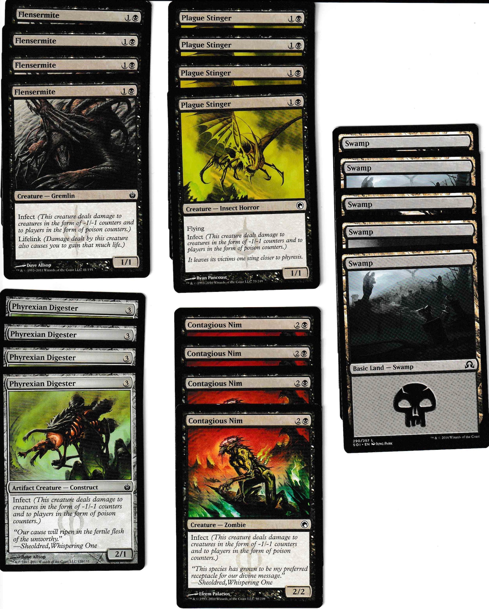 MTG Infect Deck Mono Black Very Fun Poison 60 Card Ready - Etsy