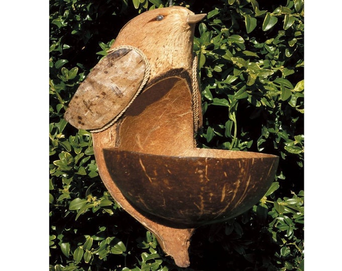 Bird Coconut Shell Bird Feeder Hanging Birds Nest Bird Novelty - Etsy UK