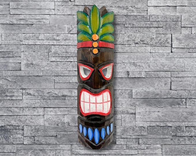 Amazing Tiki Mask Wall Hangings Art Made in Indonesia Lot of 2 - Etsy
