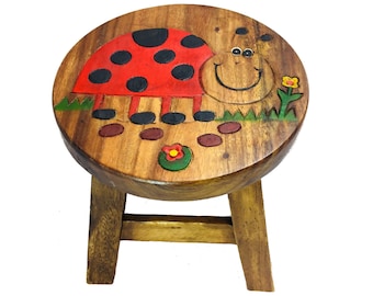 Childrens Wooden Stool Novelty Assorted Design Kids Stool Step Chair ...
