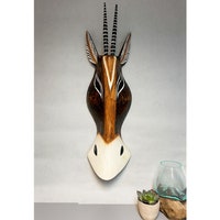 Zebra Mask Golden Wave Wooden Hand Carved Wall Hanging Art Fair Trade ...