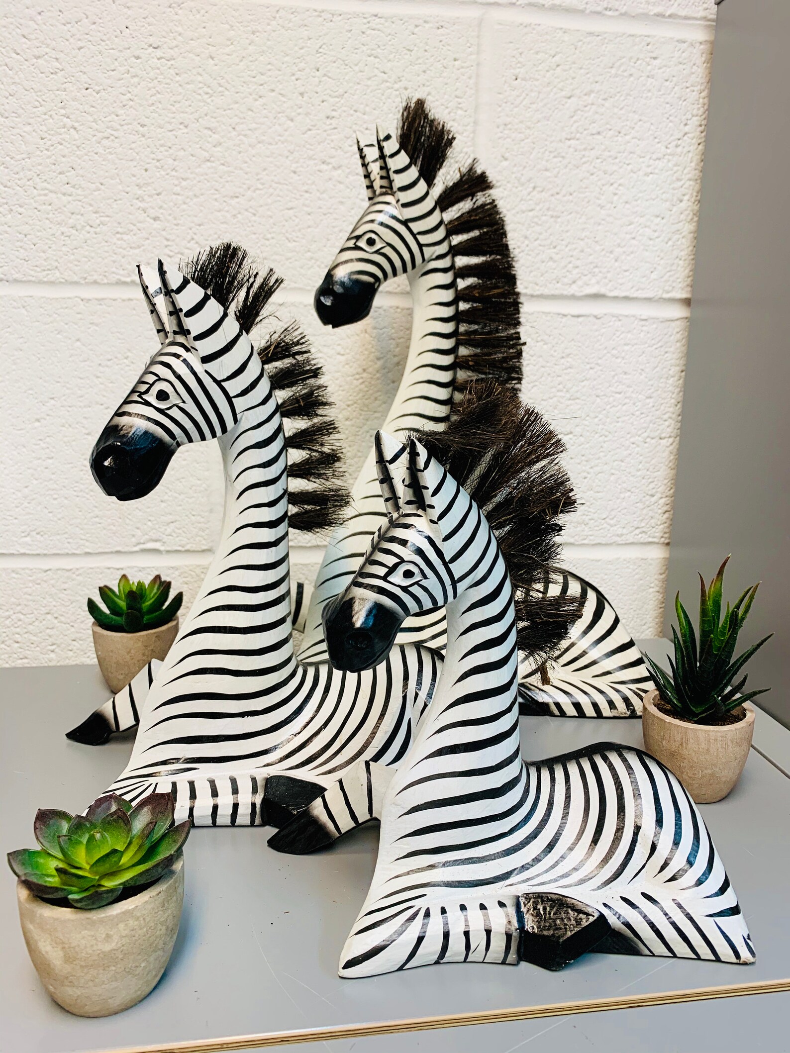 Wooden Zebra Carving in Various Sizes Fair Trade - Etsy UK