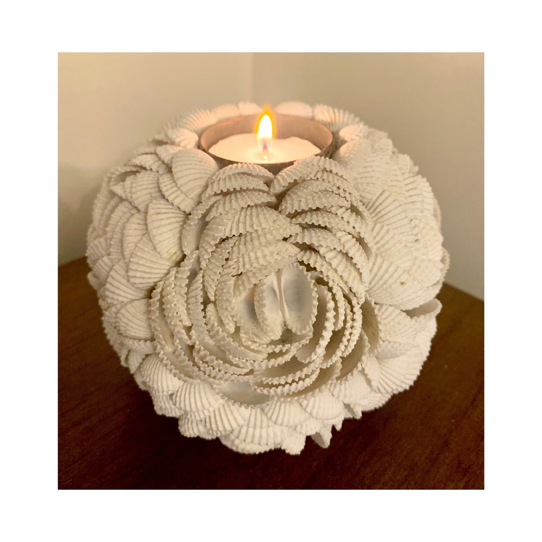 Shell Tealight Candle Holder Handmade Ornament - Etsy