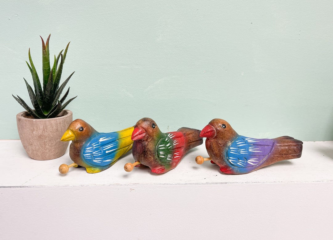 Bird Swanee Whistle Musical Instrument Wooden Hand Carved Fair Trade ...