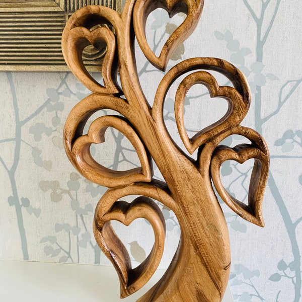 Carved Heart Tree - Etsy
