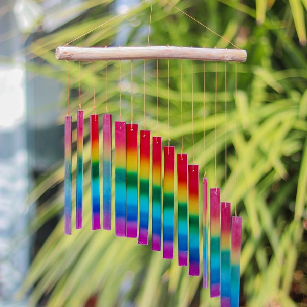 Rainbow Wind Chime - Etsy