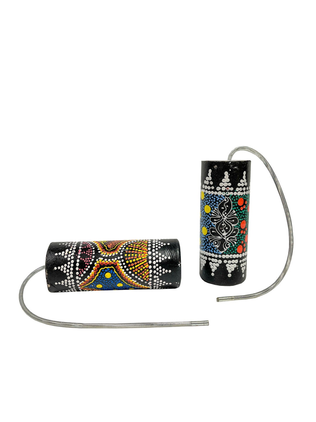 Storm Tube Thunder Drum Dot Painted Design Musical Instrument Wooden ...