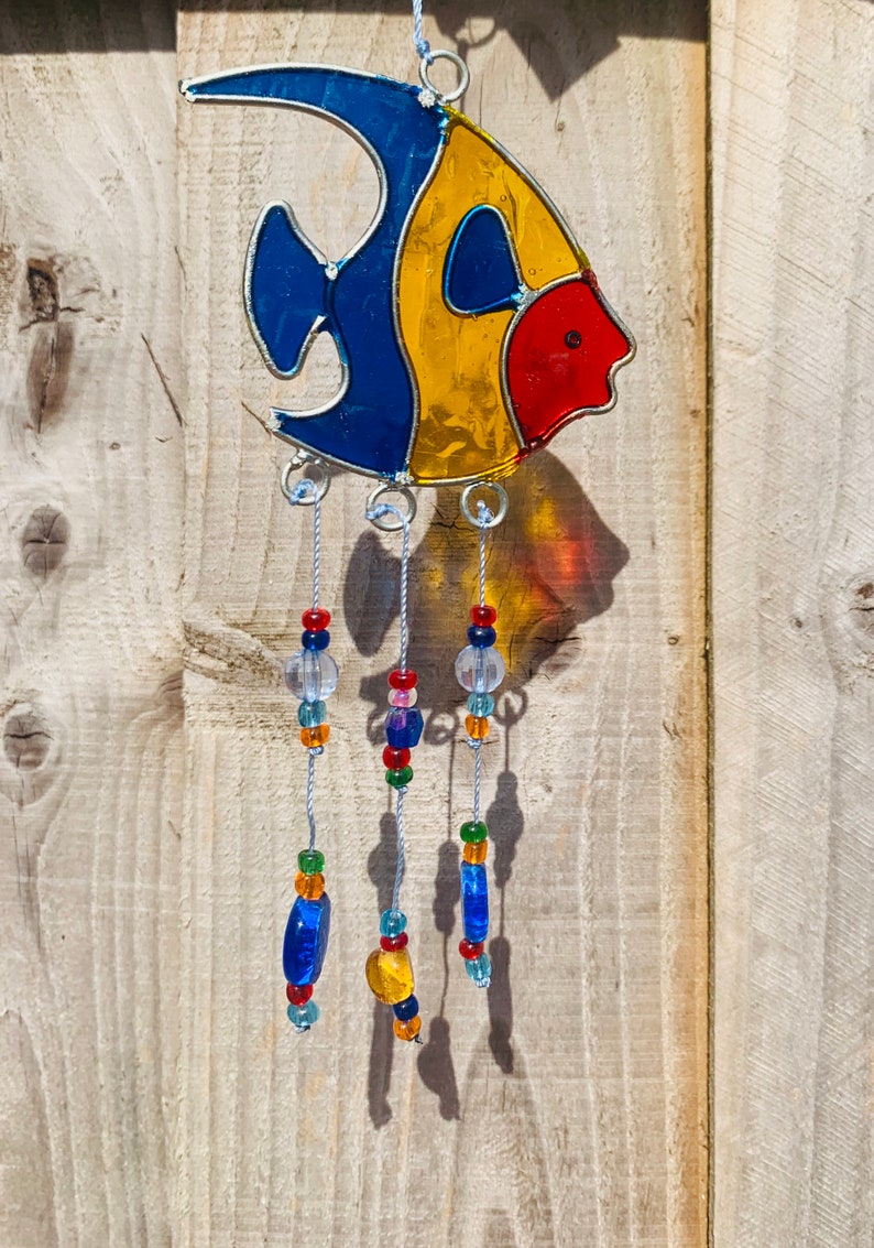 Swimming Fish Sun Catcher With Beads Window Decoration - Etsy