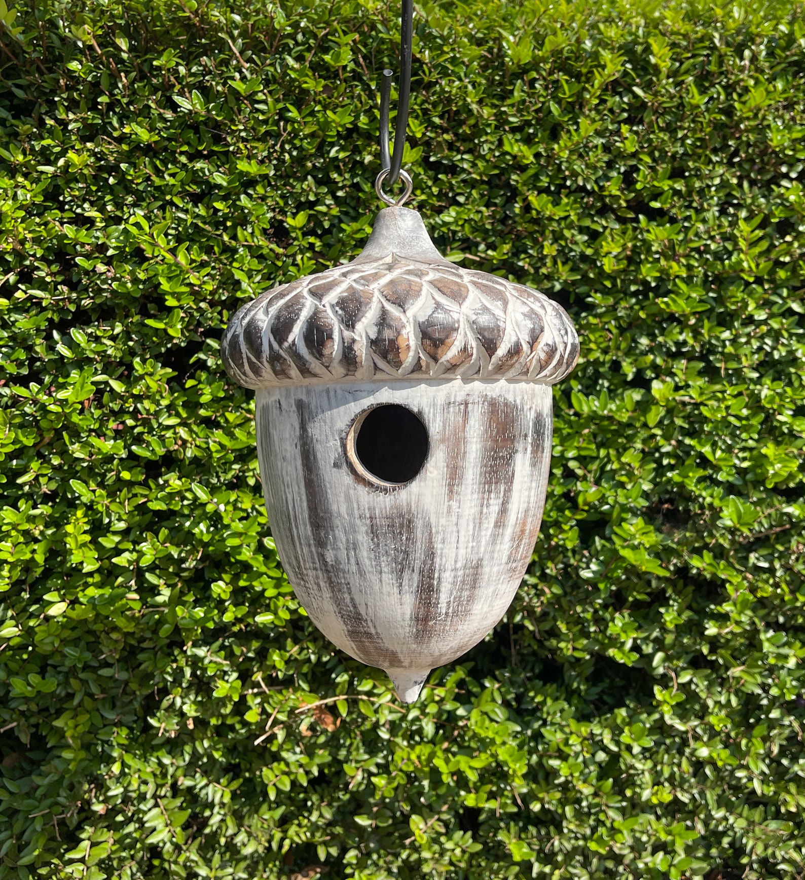Wooden Acorn Bird House Outdoor Garden Accessory Yard Hanging Decor ...