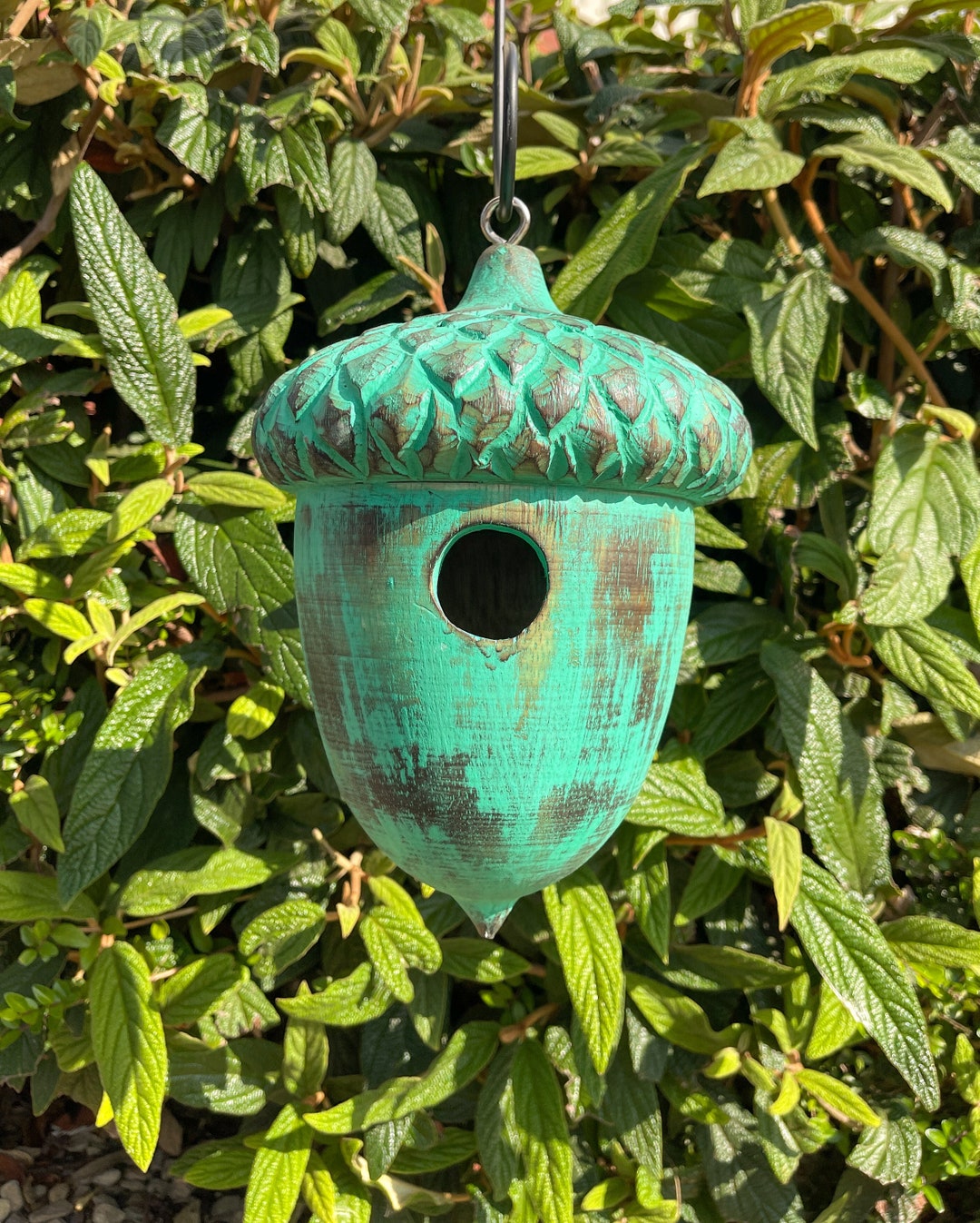 Wooden Acorn Bird House Outdoor Garden Accessory Yard Hanging Decor ...