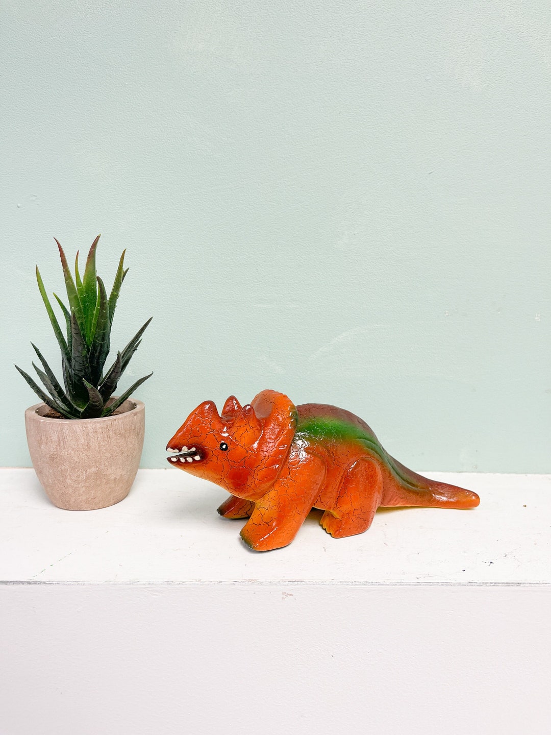 Triceratops Dinosaur Whistle Musical Instrument Wooden Hand Carved Fair ...