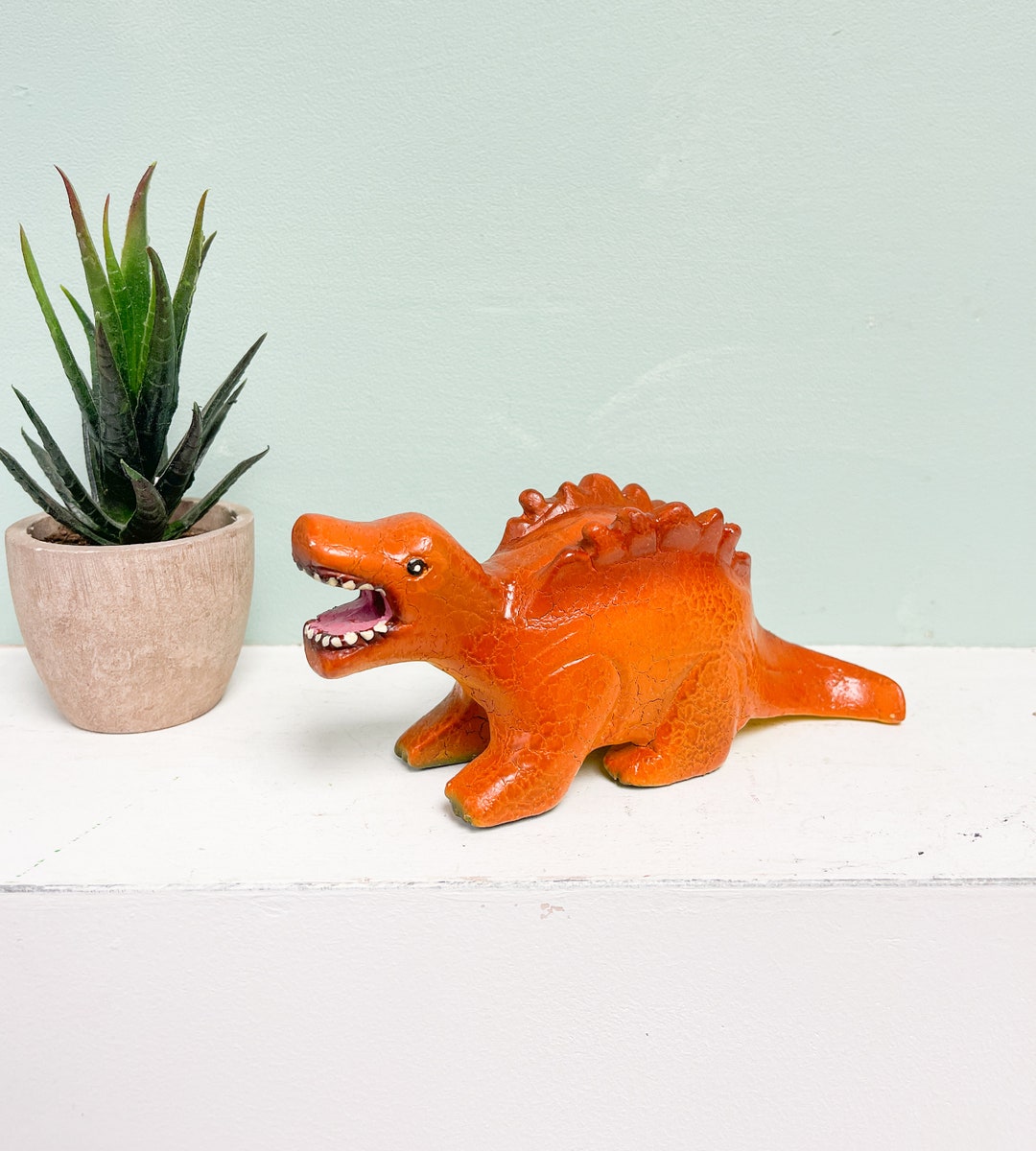 Stegosaurus Dinosaur Whistle Musical Instrument Wooden Hand Carved Fair ...