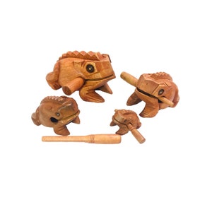 Frog Guiro Musical Percussion Instrument Wooden Hand Carved Fair Trade ...