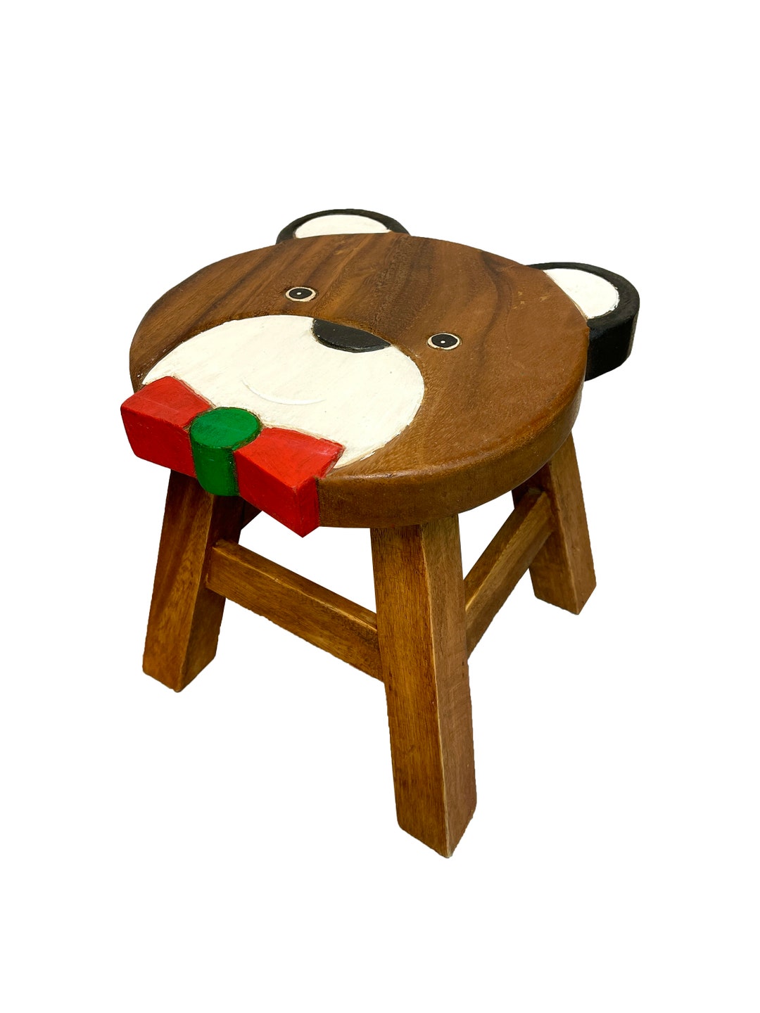 Bear Childrens Wooden Stool Novelty Animal Kids Stool Step Chair Fair ...