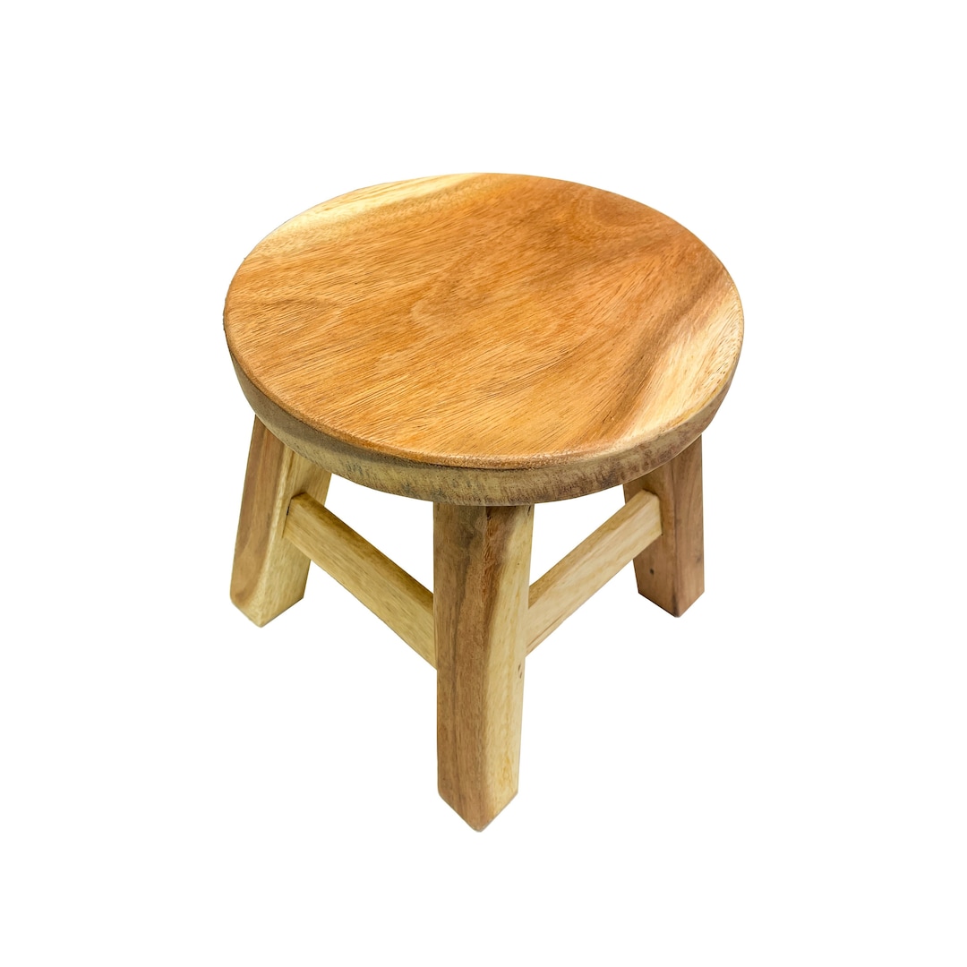Childrens Wooden Stool Plain Kids Stool Step Chair Fair Trade Hand Made ...