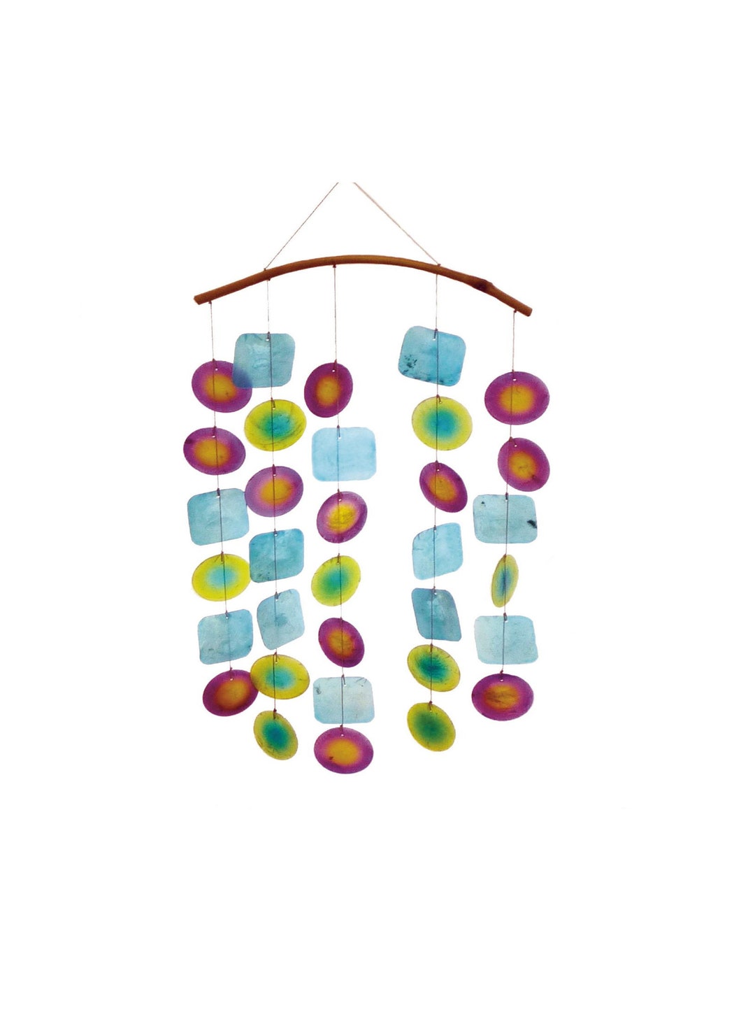 Wind Chime Patio Garden Decor Window Suncatcher Capiz Chime Windchime ...