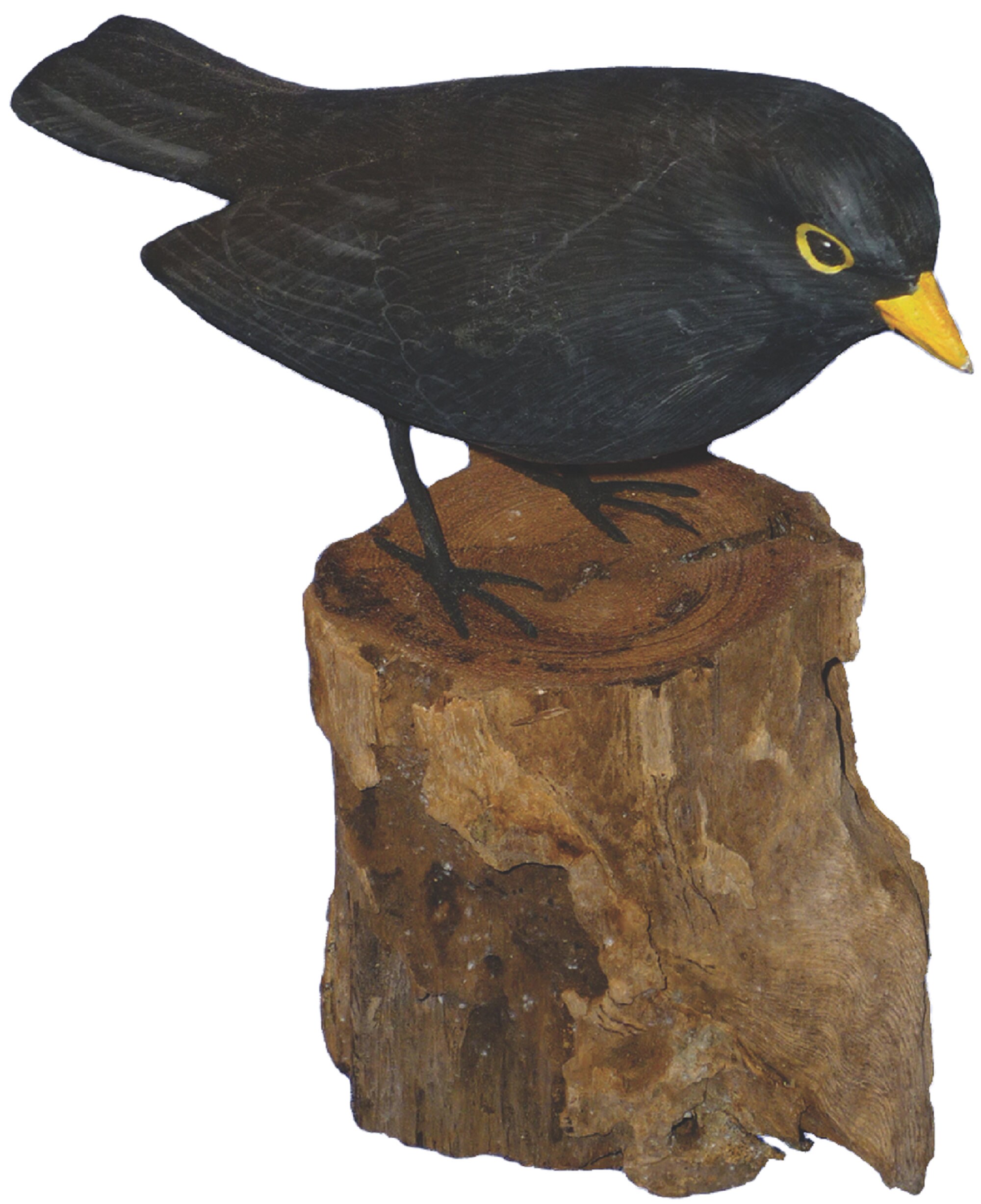 Blackbird Ornament Carving Figure Hand Carved Wood Garden Bird | Etsy UK