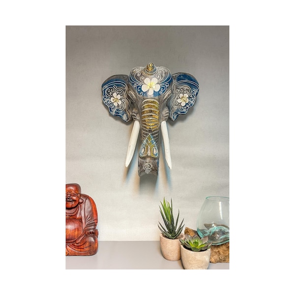 Blue Gray Elephant - Etsy