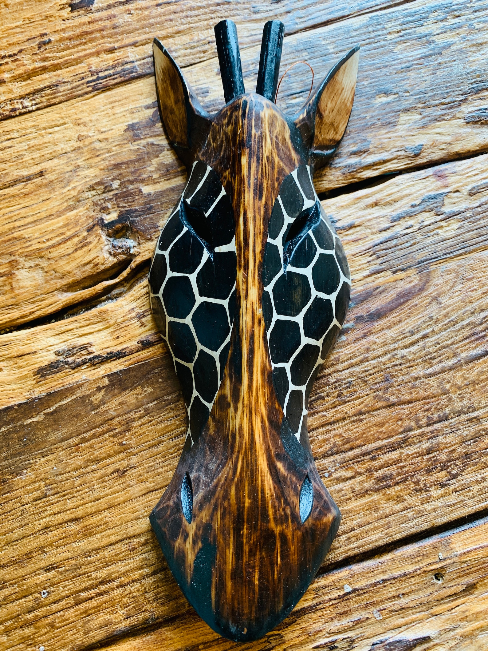 Wooden Animal Masks Wall Hanging Hand Carved Albesia Wood - Etsy