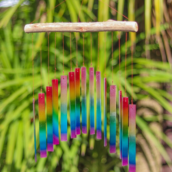 Rainbow Wind Chime - Etsy