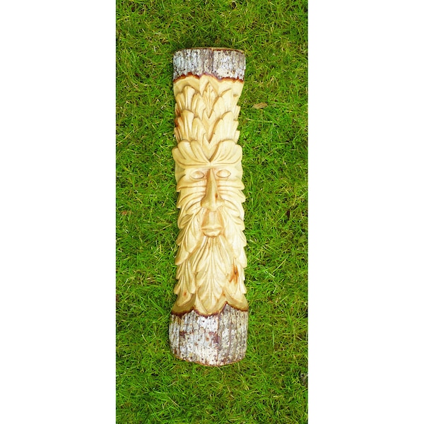 Wood Green Man Statue - Etsy