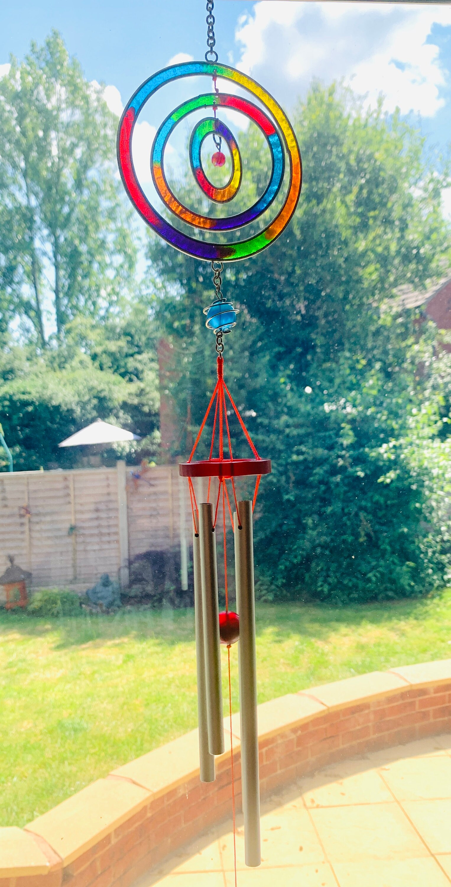 Rainbow Circle Spinner Suncatcher Wind Chime Multicolours - Etsy