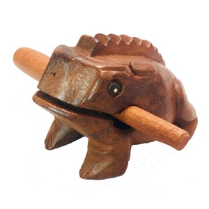Frog Guiro Musical Percussion Instrument Wooden Hand Carved Fair Trade ...