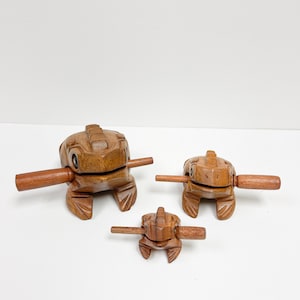 Frog Guiro Musical Percussion Instrument Wooden Hand Carved Fair Trade ...