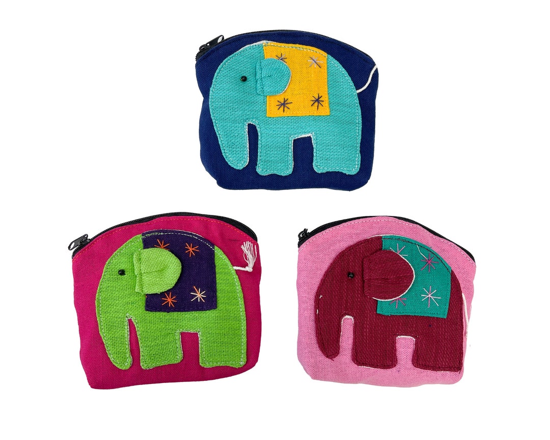 Elephant Coin Purse - Mini Kids Pocket Money Purse Pouch Wallet Coin ...
