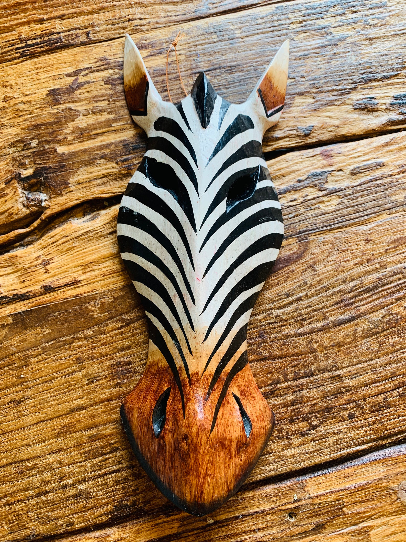 Wooden Animal Masks Wall Hanging Hand Carved Albesia Wood - Etsy