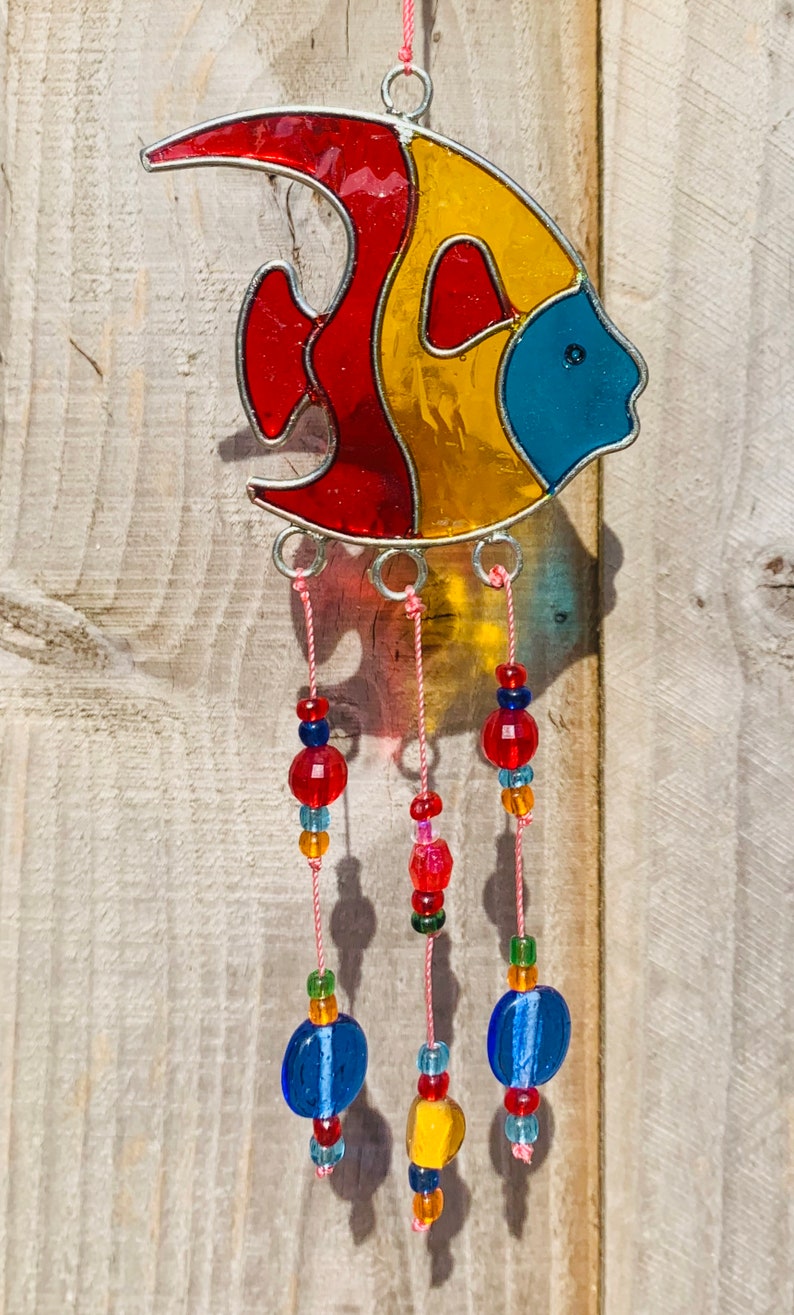 Swimming Fish Sun Catcher With Beads Window Decoration - Etsy