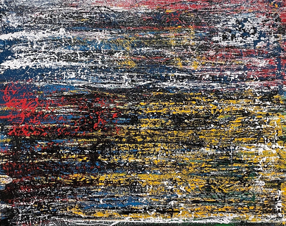 59x39 STEFAN SECHKOV XXL Extra Large Original Painting on Canvas Modern ...