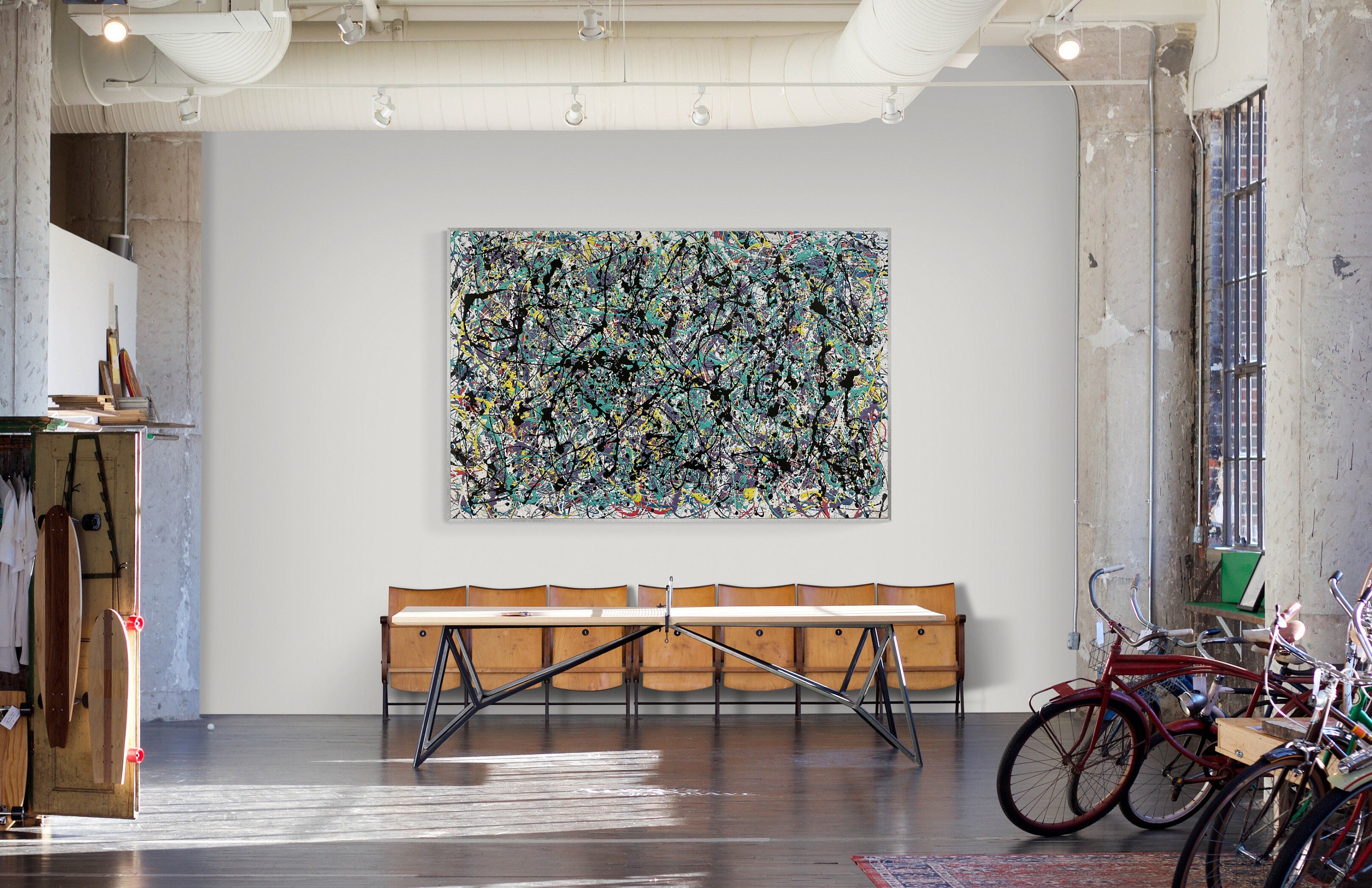 JACKSON POLLOCK XXL Extra Large Original Painting on Canvas Modern Wall ...
