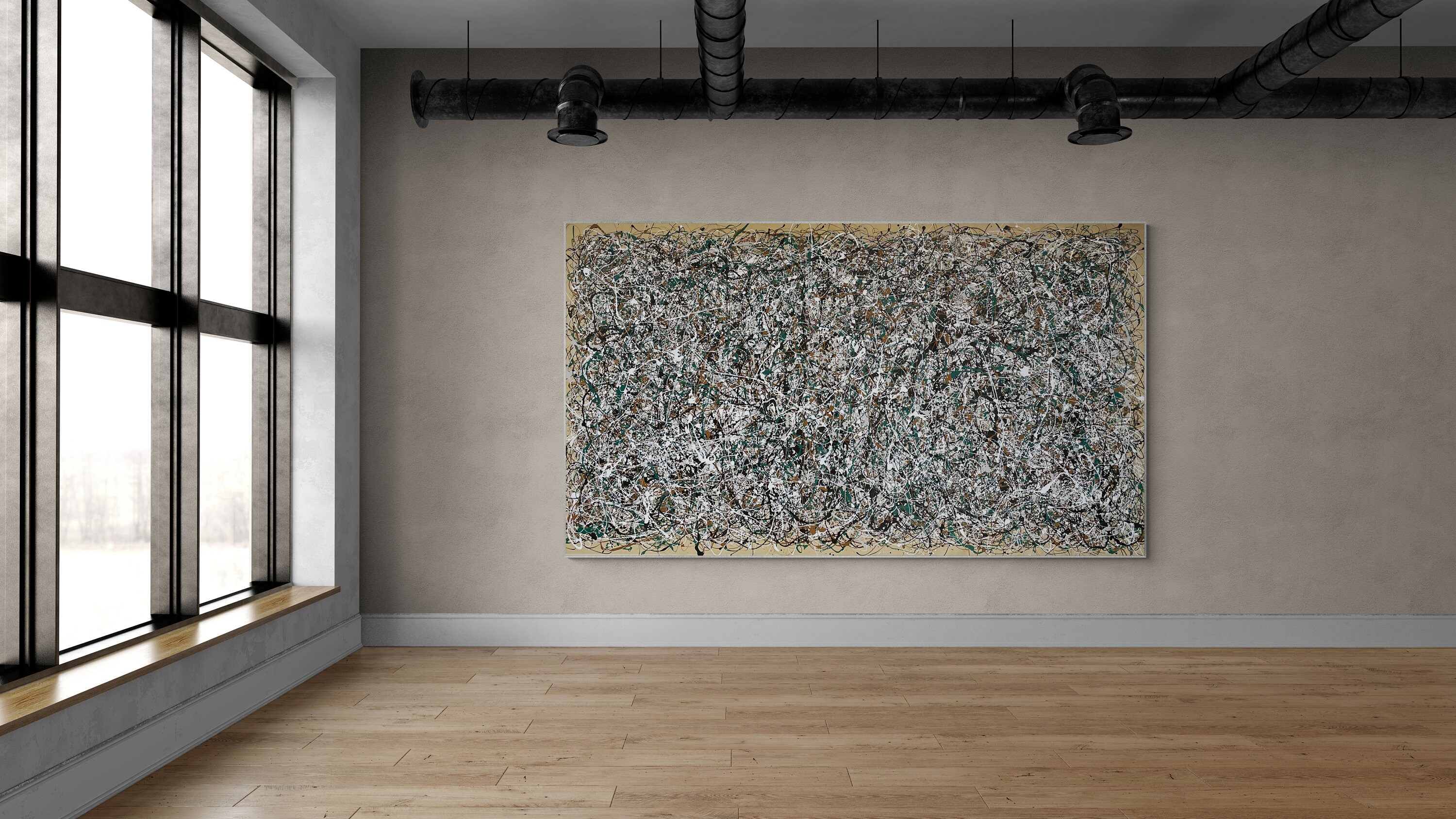 JACKSON POLLOCK XXL Extra Large Original Painting on Canvas - Etsy UK