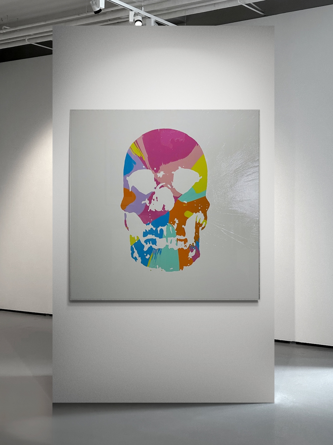 DAMIEN HIRST Extra Large Spin Skull Painting on Canvas Modern Wall Art ...