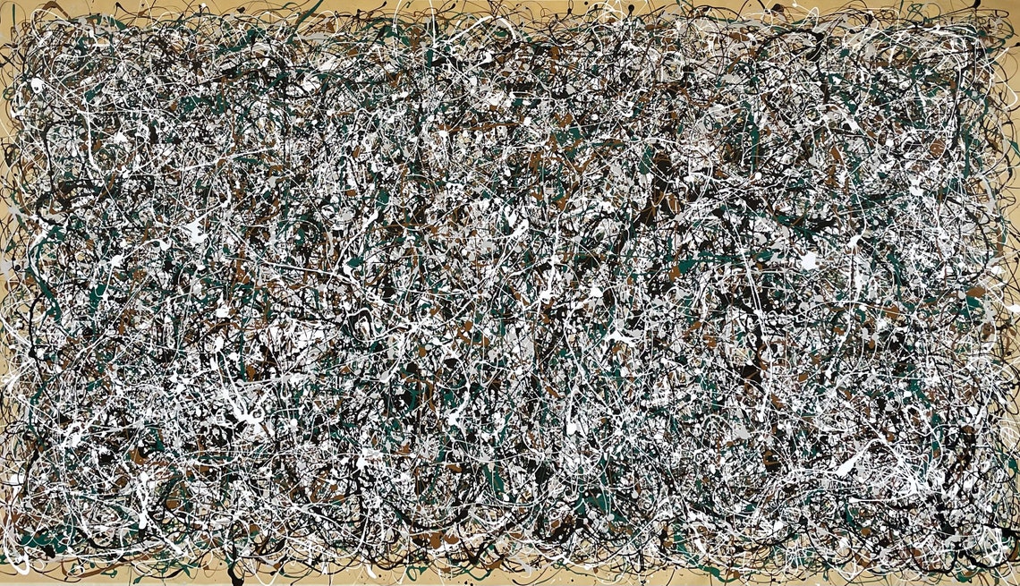 JACKSON POLLOCK XXL Extra Large Original Painting on Canvas - Etsy UK