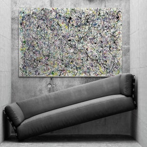 JACKSON POLLOCK XXL Extra Large Original Painting on Canvas Modern Wall ...