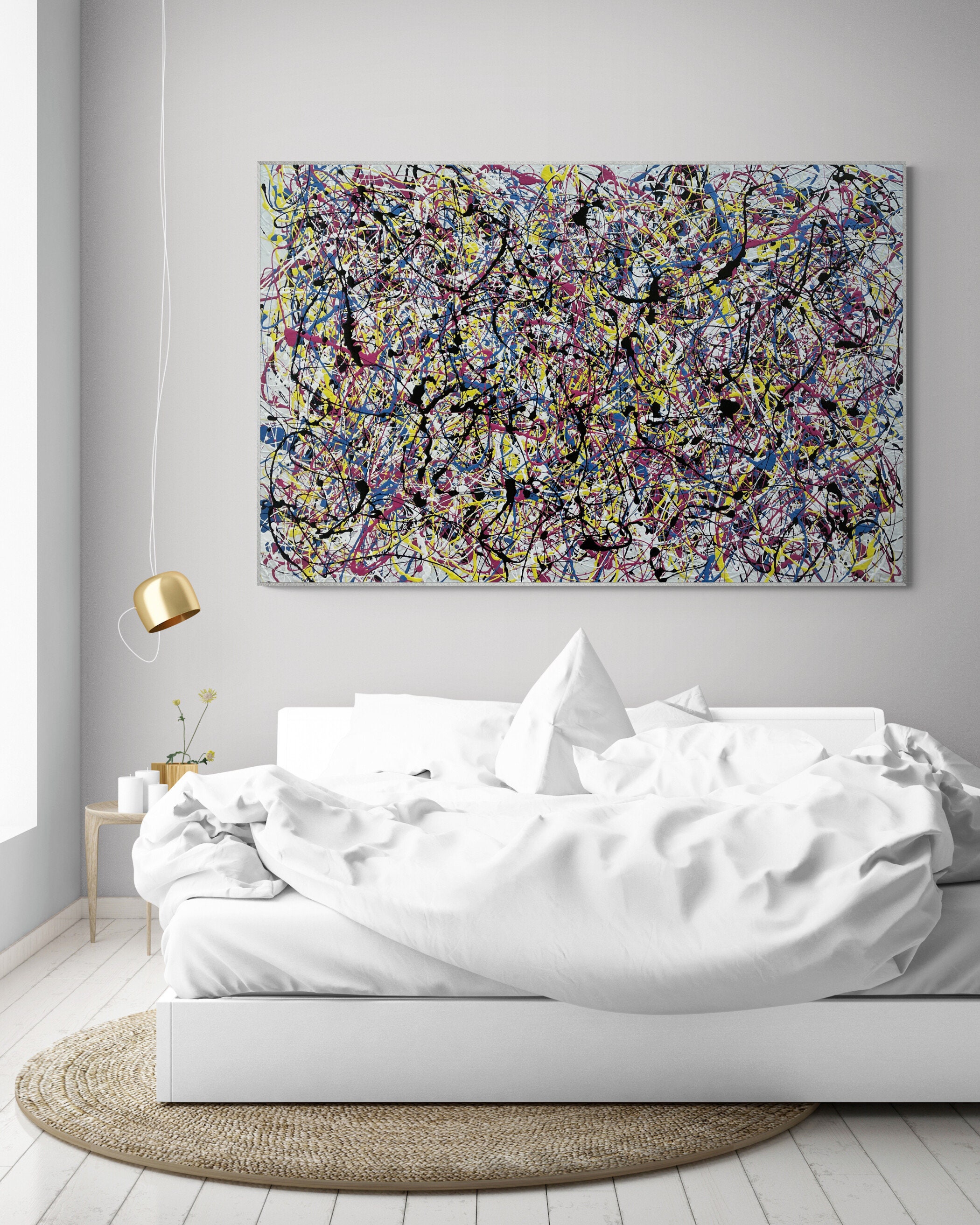 JACKSON POLLOCK XXL Extra Large Original Painting on Canvas - Etsy
