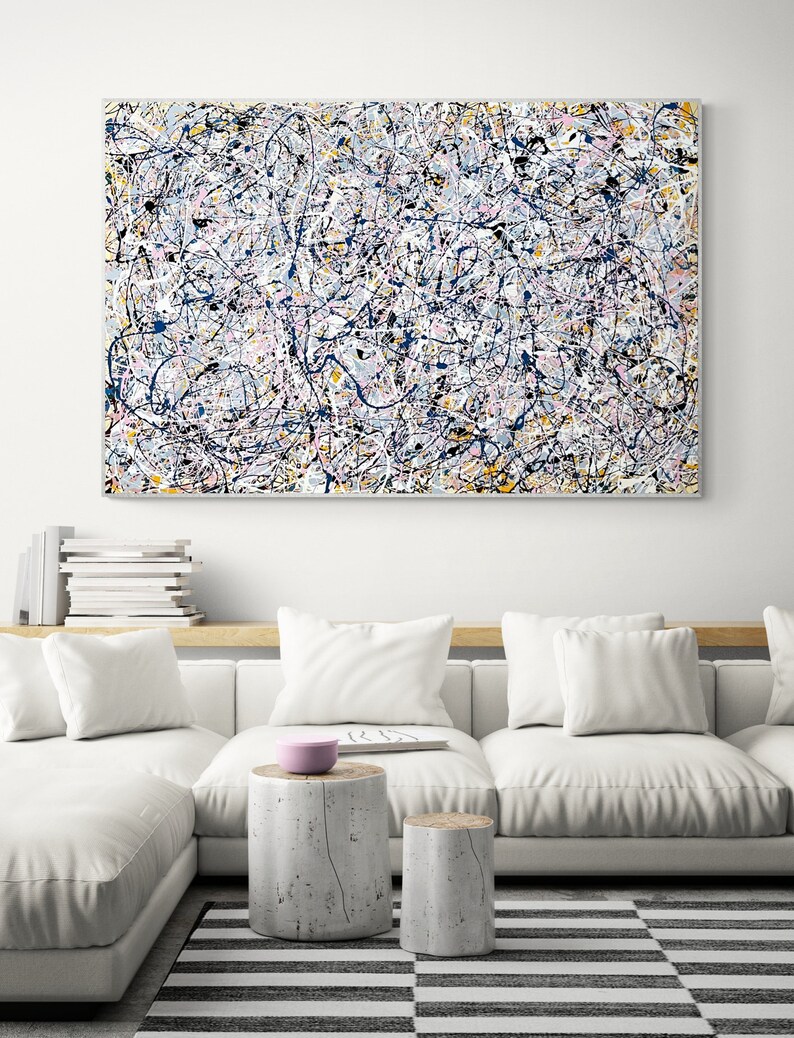 JACKSON POLLOCK XXL Extra Large Original Painting on Canvas Modern Wall ...