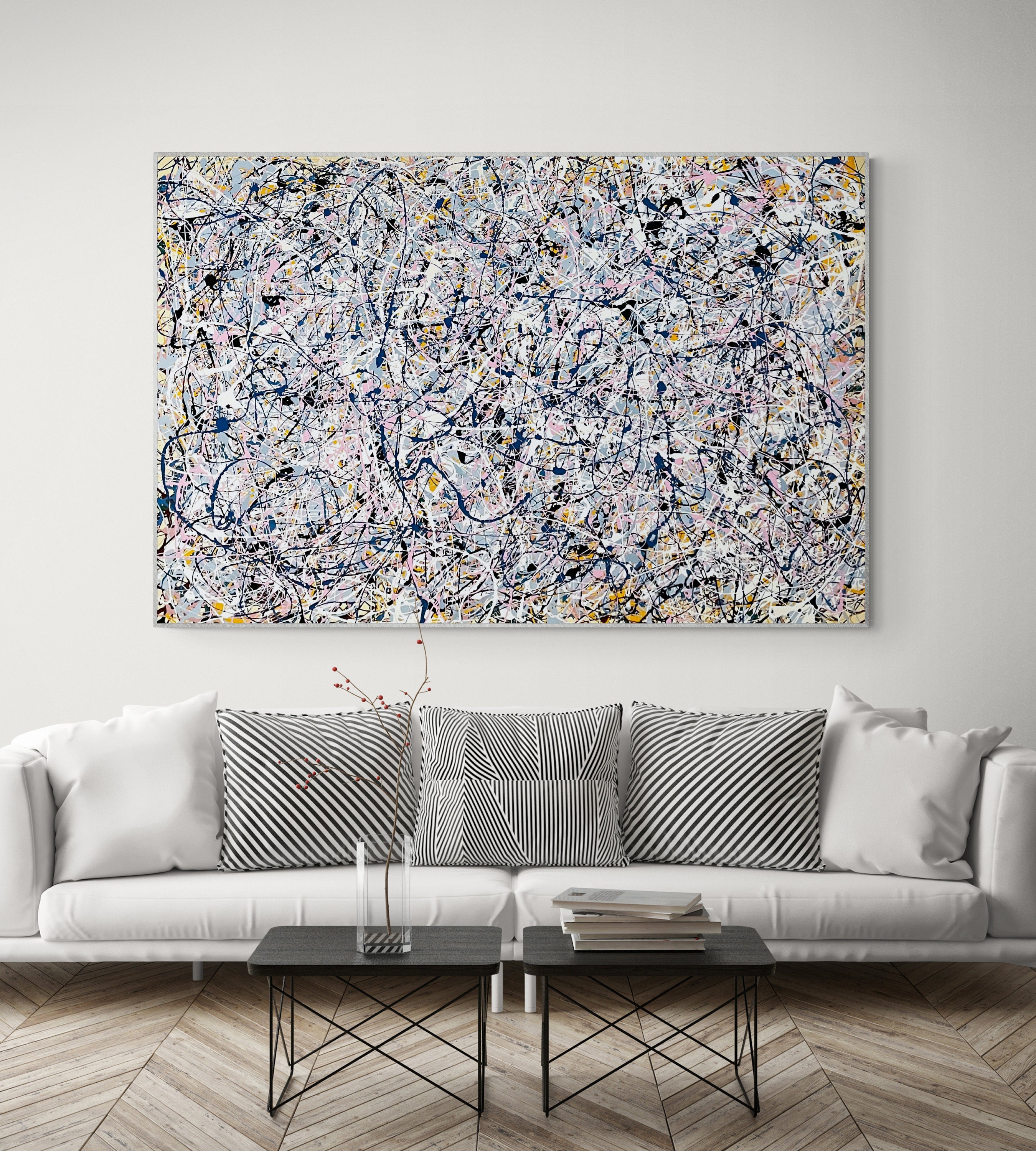 JACKSON POLLOCK XXL Extra Large Original Painting on Canvas Modern Wall ...