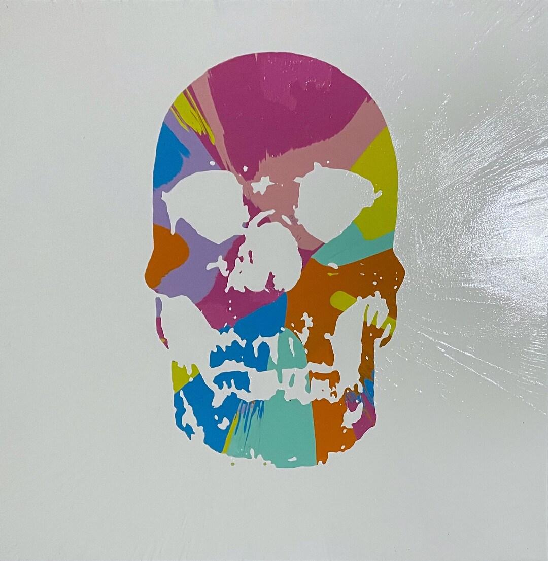 DAMIEN HIRST Extra Large Spin Skull Painting on Canvas Modern Wall Art ...