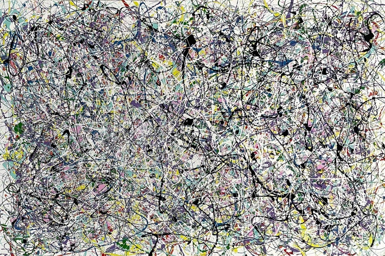 JACKSON POLLOCK XXL Extra Large Original Painting on Canvas Modern Wall ...