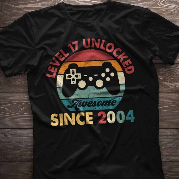 Level 17 Unlocked. 17th Birthday Shirt. 17th Birthday Gift. | Etsy