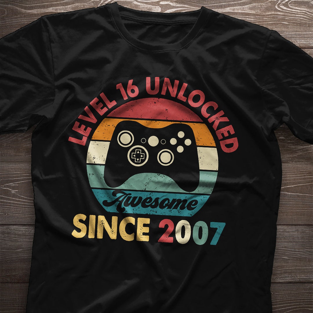 16th Birthday Shirt. Level 16 Unlocked. 16th Birthday Gift. - Etsy