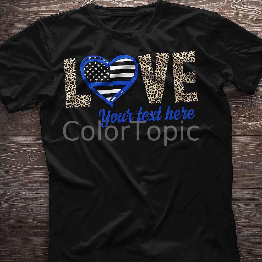 Custom Love Police Leopard Shirt. Personalized Gift for | Etsy