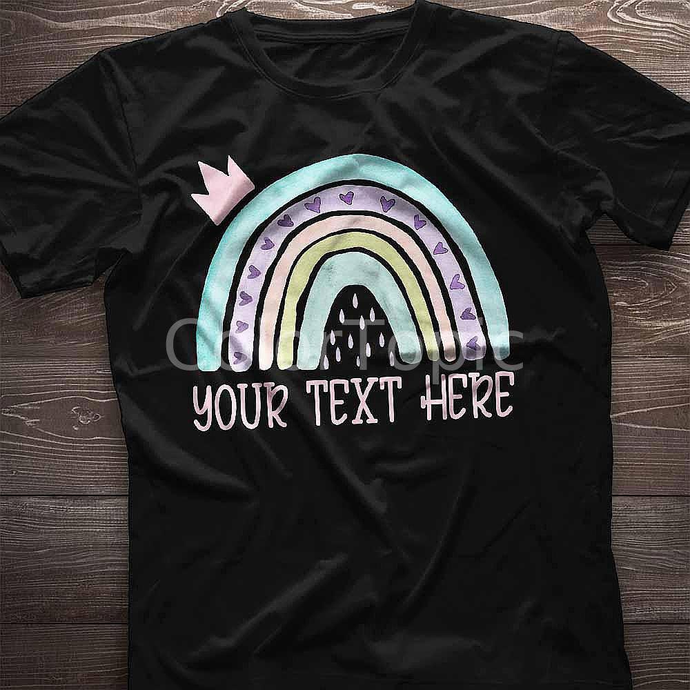 Custom Cute Rainbow Shirt. Personalized Gift For Family. | Etsy