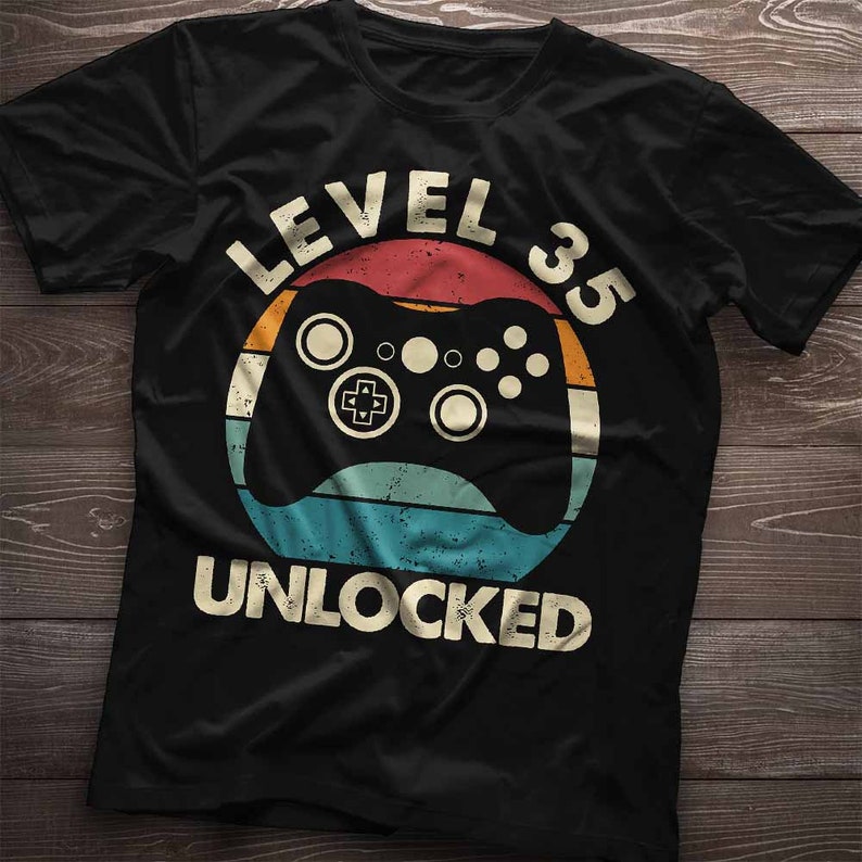 Level 35 Unlocked Shirt / 35th Birthday Gift / Thirty Five | Etsy