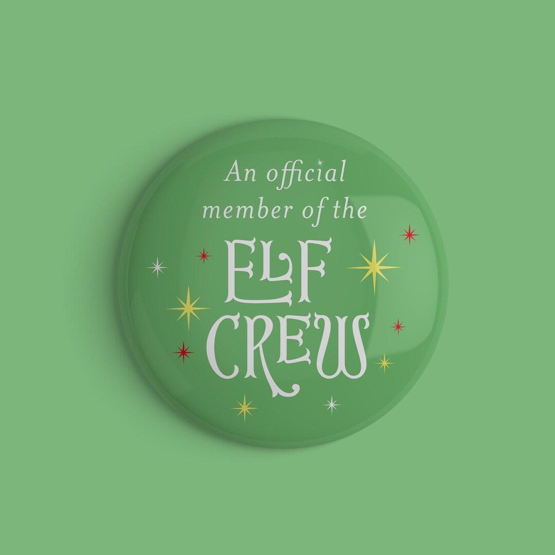 Elf Crew Badge • colourful Christmas Badge • christmas Badge • festive ...