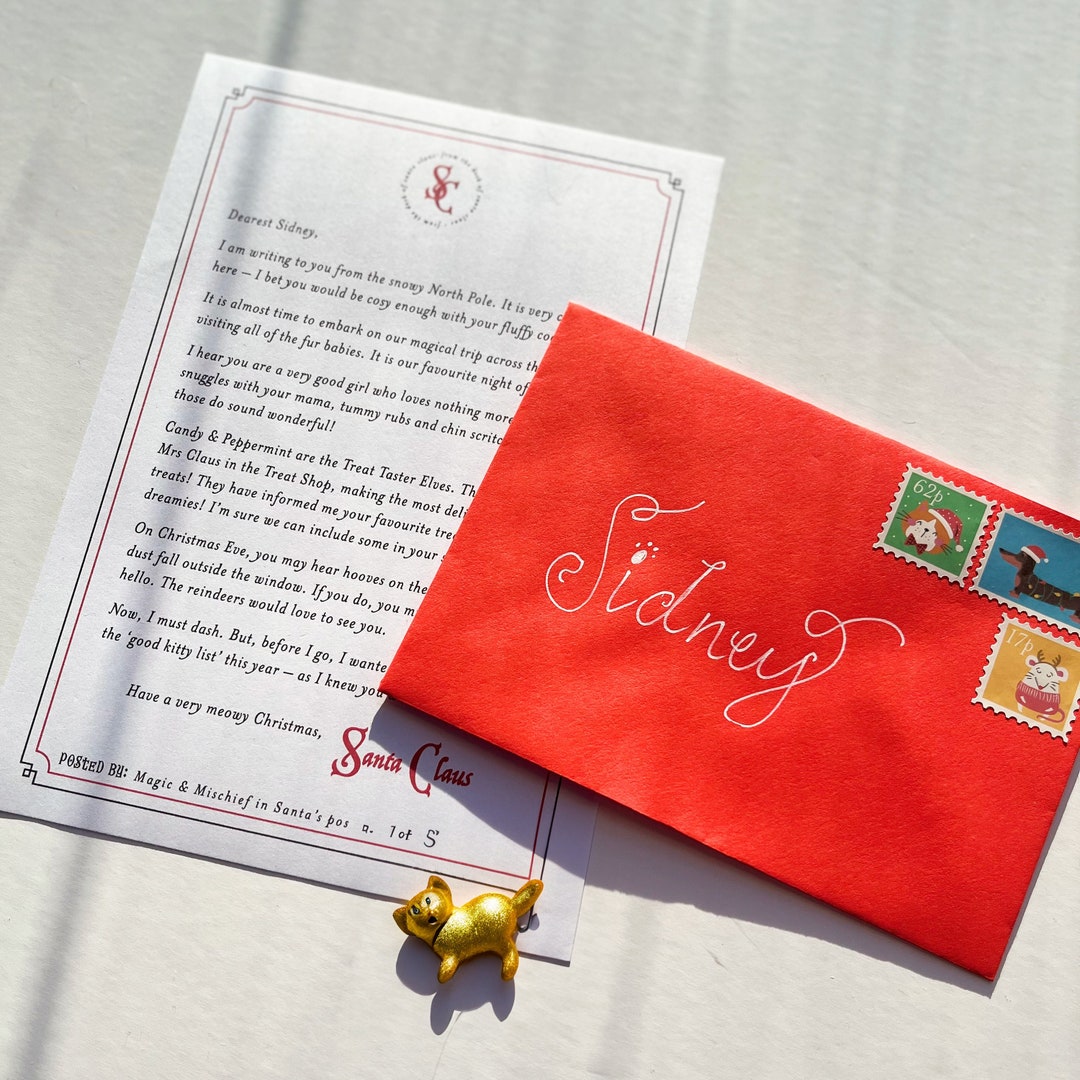 Bespoke Pet Letter From Santa Fur Baby Christmas Letter fur Baby Gift ...