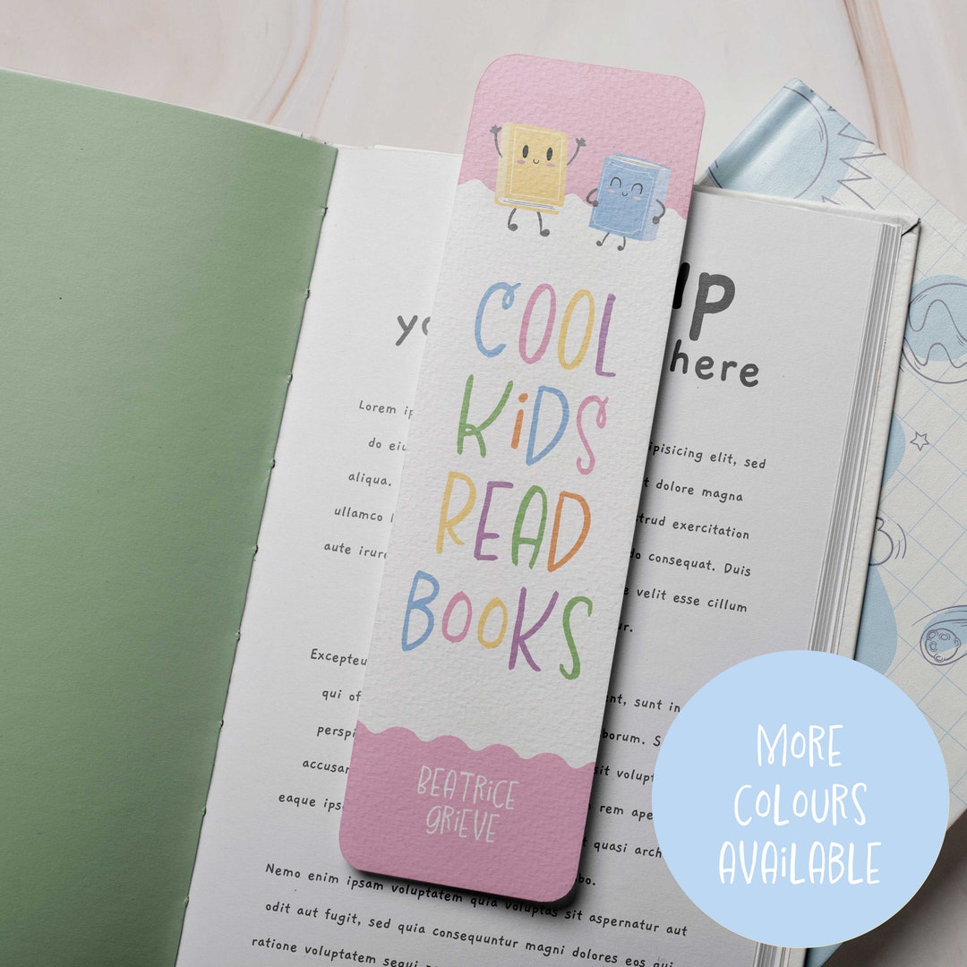 Cool Kids Read Books Bookmark • Kids Who Read • Personalised Kids ...